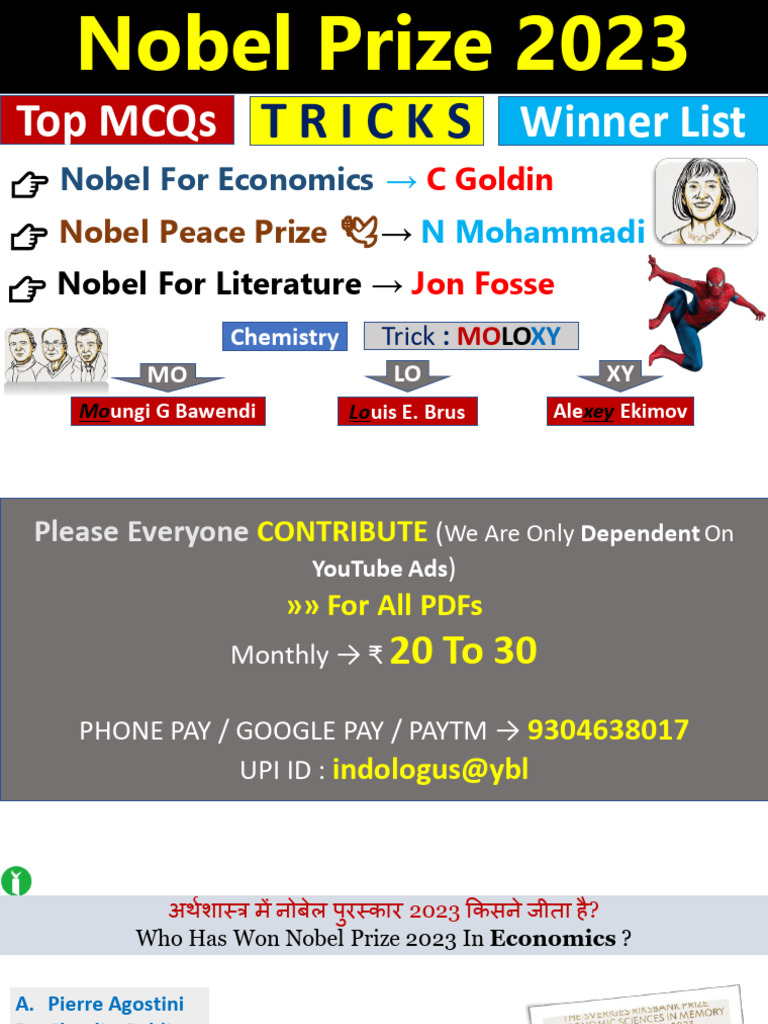 Nobel Prize 2023 | PDF