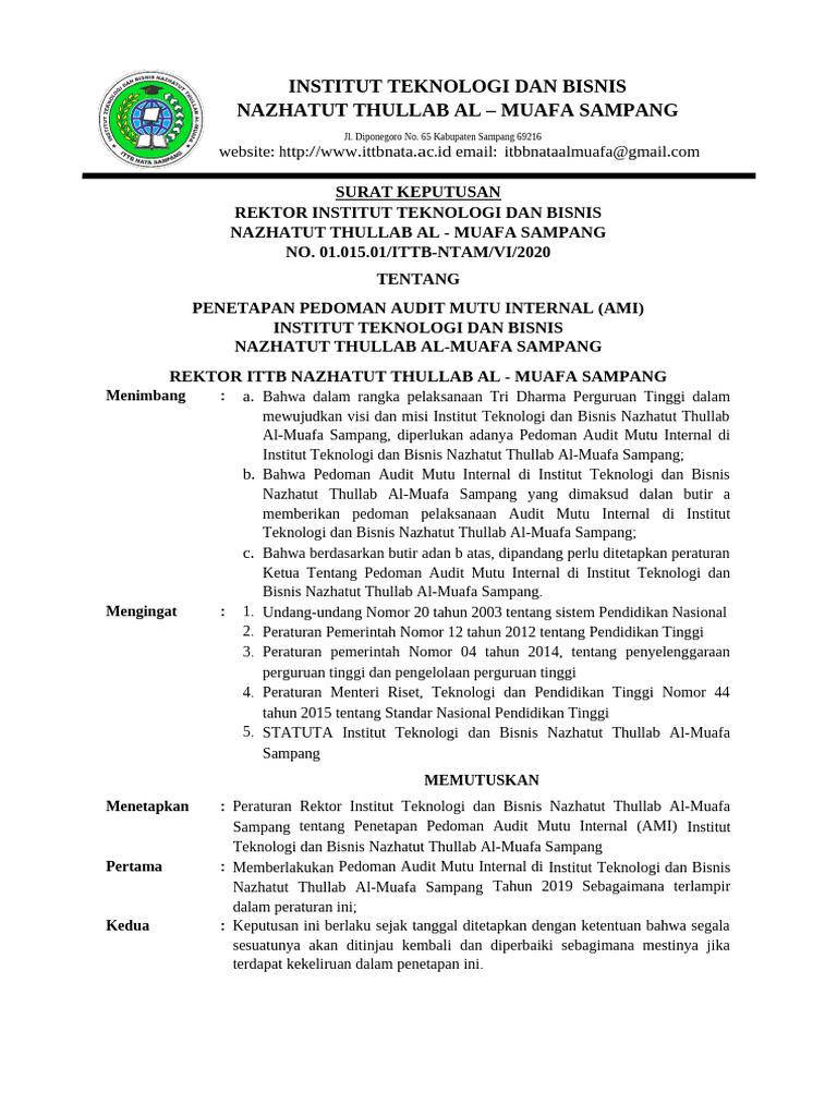 SK Pedoman AMI | PDF