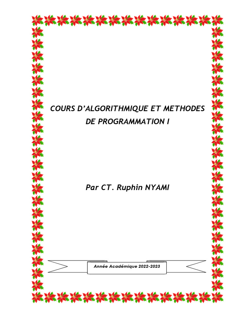 Cours D'algorithmique I | PDF