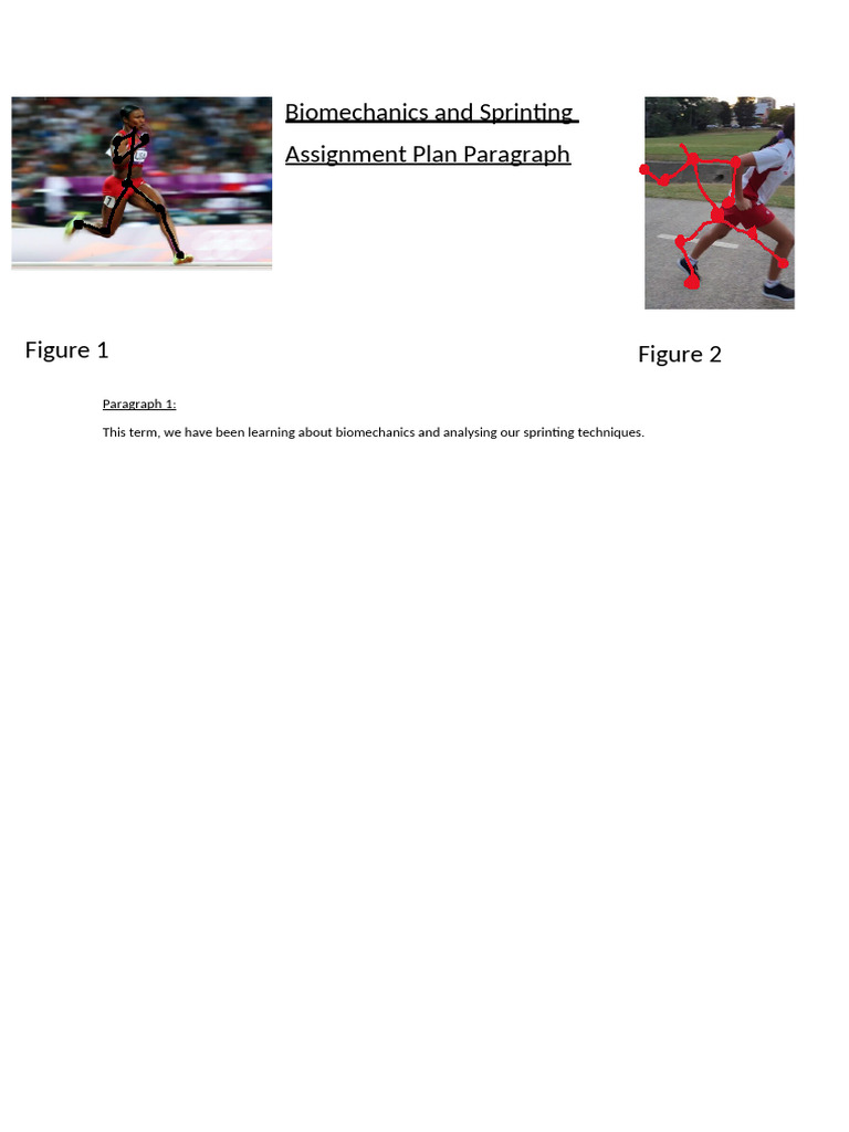 Biomechanics and Sprinting Assignment Paragraph | PDF