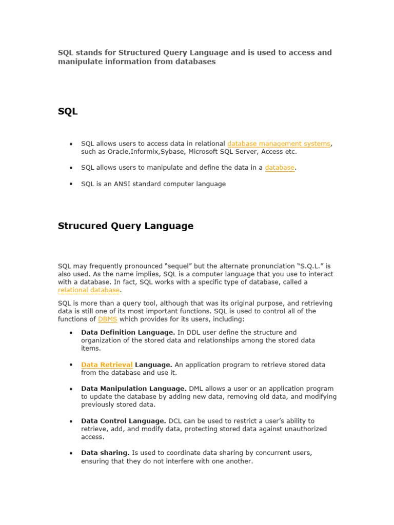 SQL Queries | PDF SQL Queries | PDF