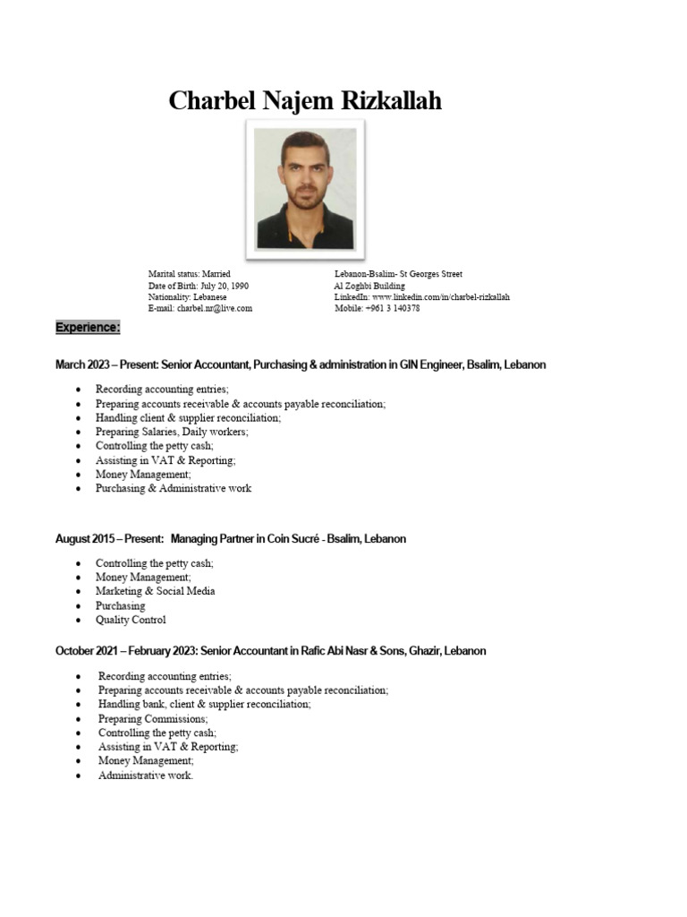 Charbel CV | PDF