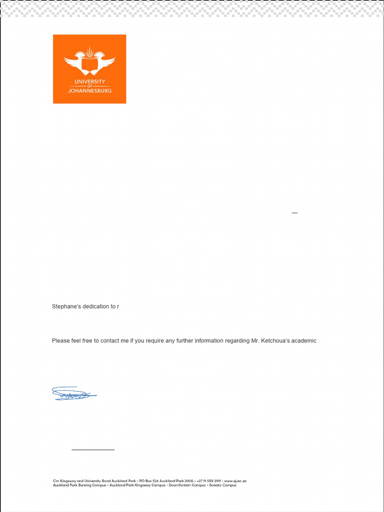 Recommendation Letter - Stephane | PDF