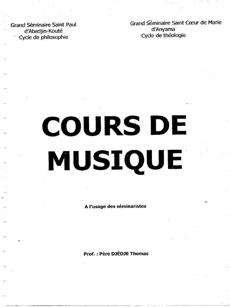 cours de musique | PDF