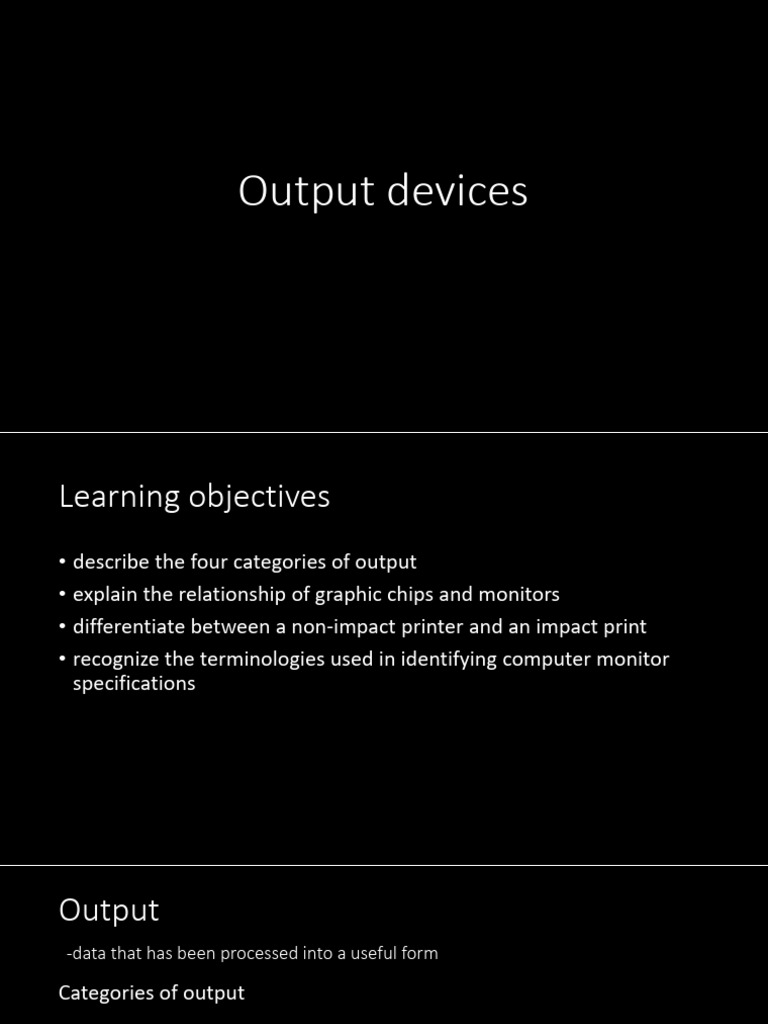 05 Output devices | PDF