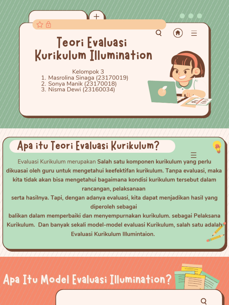 Kel 3 Teori Evaluasi Kurikulum Illumination | PDF