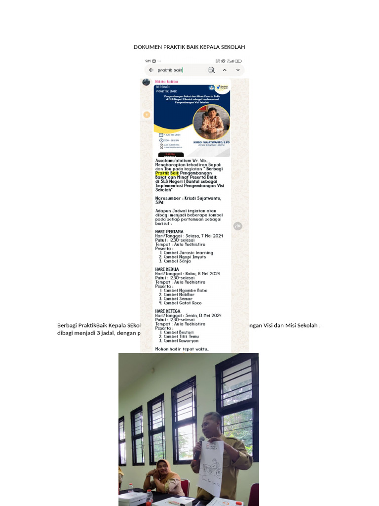 DOKUMEN PRAKTIK BAIK KEPALA SEKOLAH | PDF