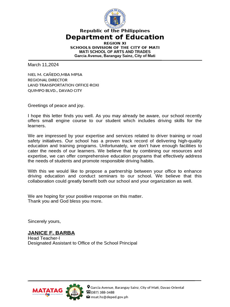 Lim Letter | PDF