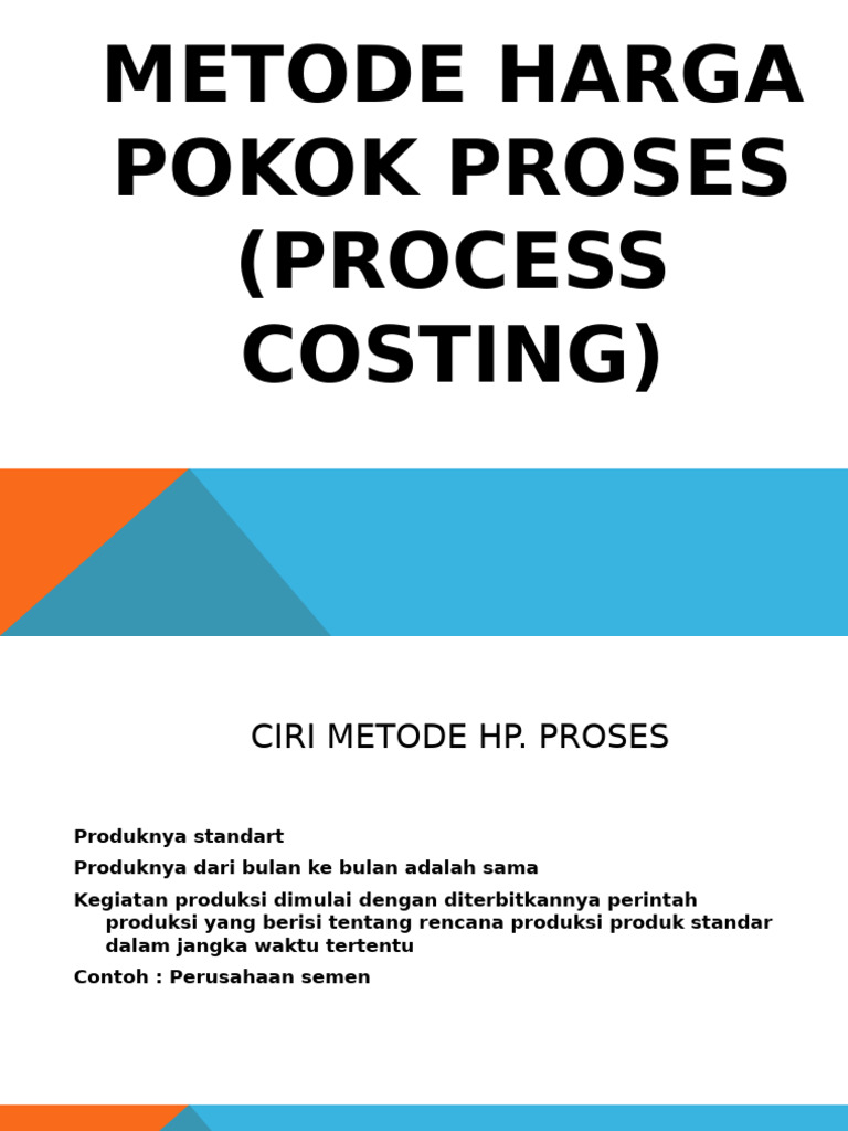 4 Metode Harga Pokok Proses1 Bagian 1 | PDF
