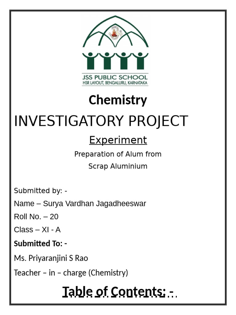 Investigatory Project 2 | PDF