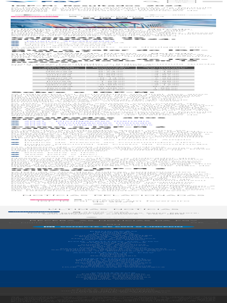 IGP-M Resultados 2024 Portal FGV | PDF