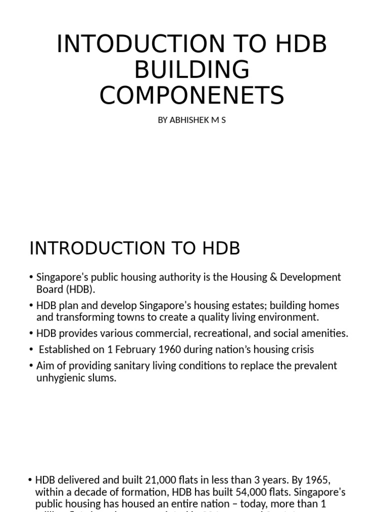 Intoduction To HDB Building Componenets 2 | PDF