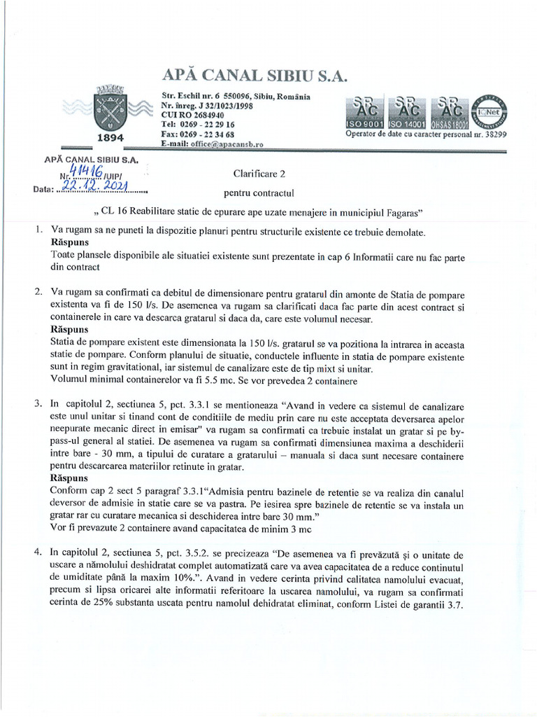 Raspuns Clarificare 2 | PDF