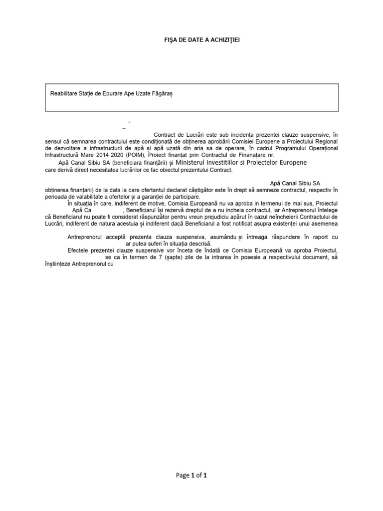 Cap.0 Anexa fisa de date | PDF