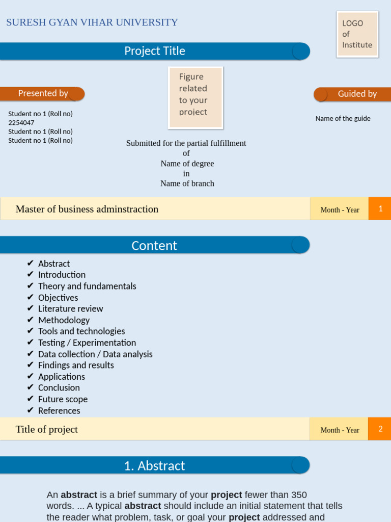 Project Presentation Template | PDF