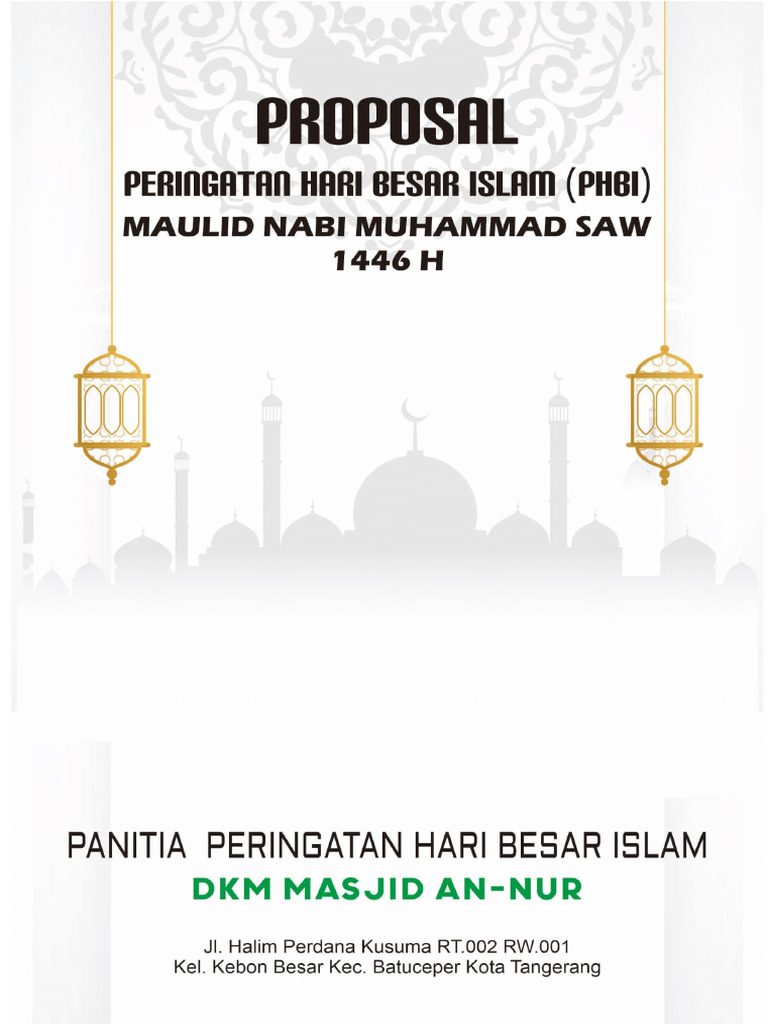 Proposal Maulid Nabi Annur 1446 H | PDF