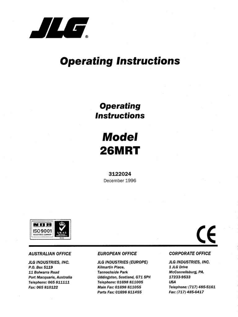 A 26MRT JLG Operation German | PDF