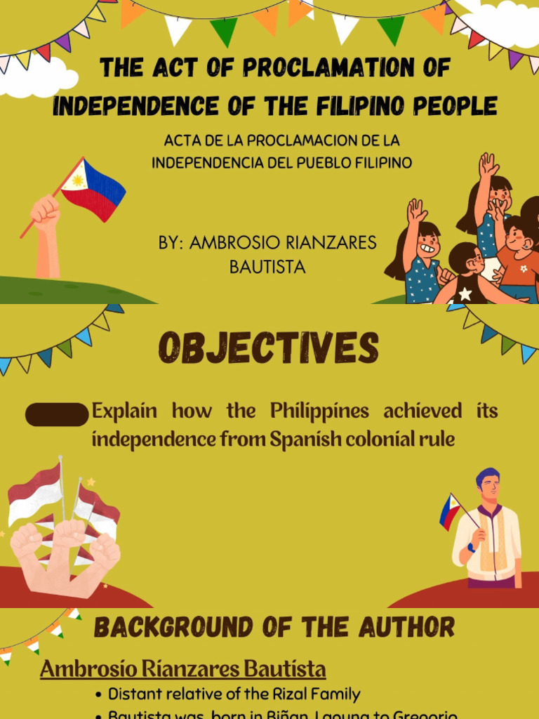 The Act of Proclamation of The Independence of The Filipino | PDF