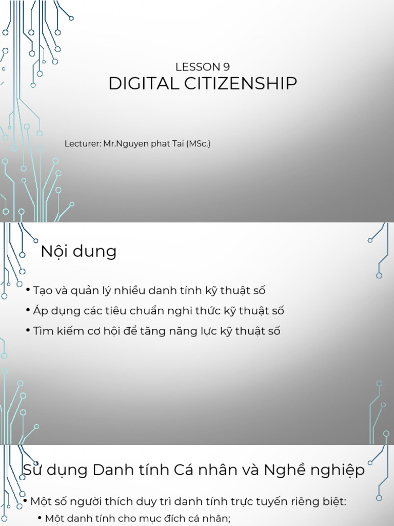 Lesson 9 - Digital Citizenship | PDF