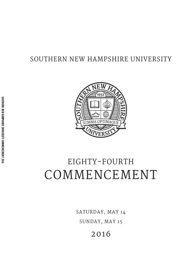 2016 Commencement Program | PDF