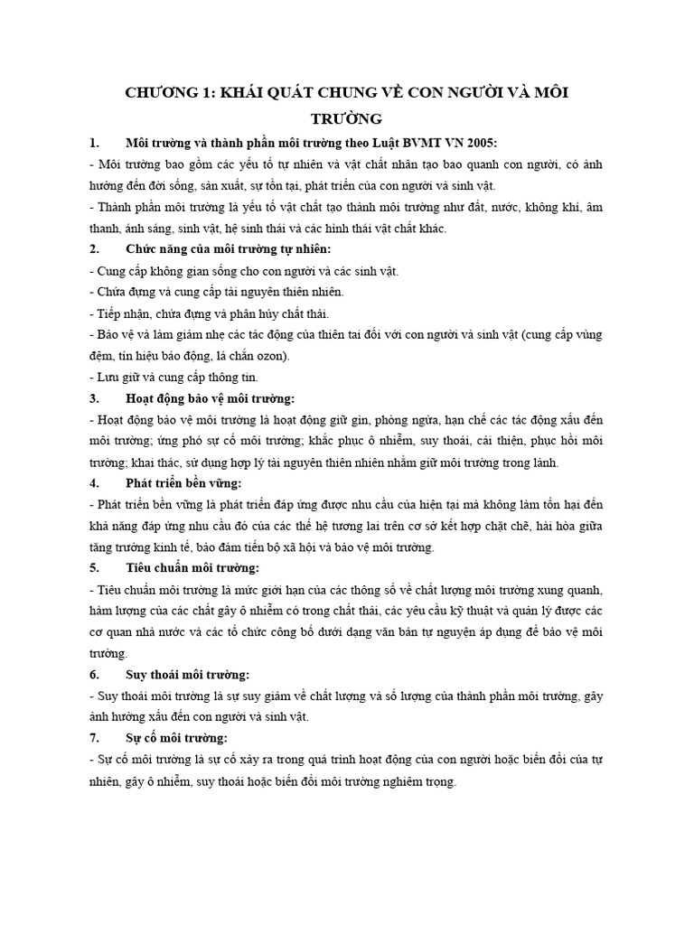 Tom Tat Mon Con Nguoi Va Moi Truong Truong Dai Hoc Mo Thanh Pho Ho Chi ...