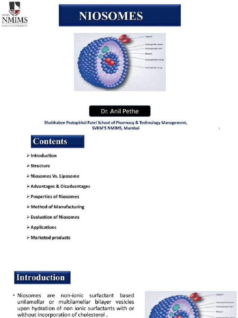 Niosomes | PDF