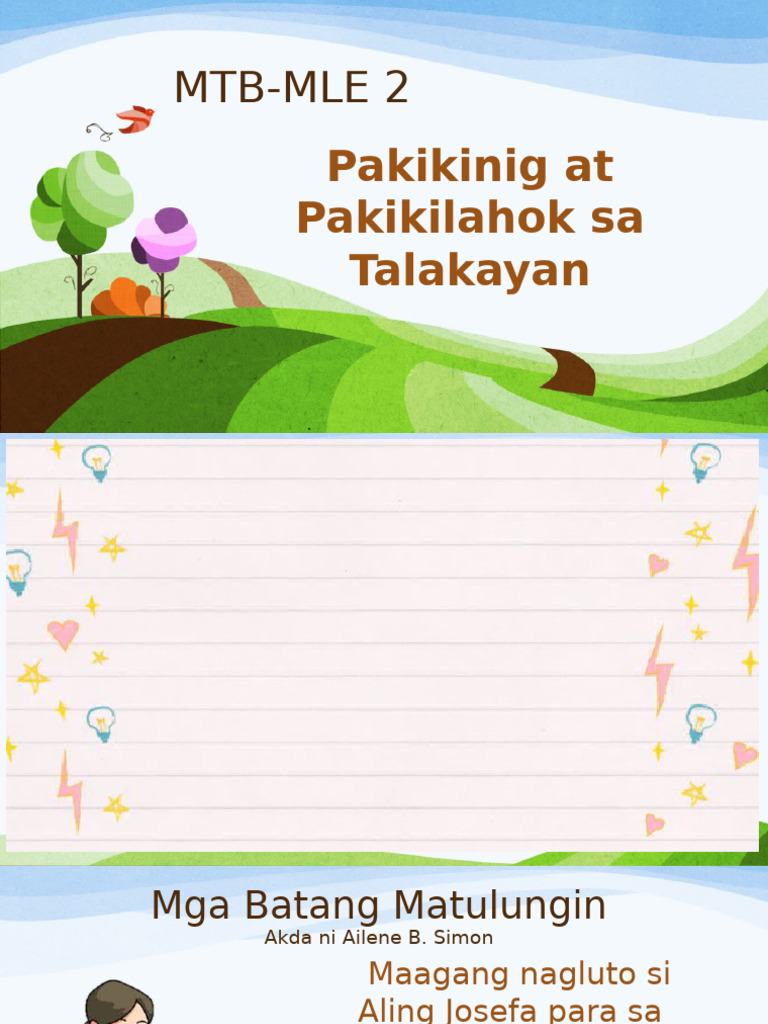 MTB MLE 2 Powerpoint DAY 1 | PDF | Language Arts & Discipline | Wellness