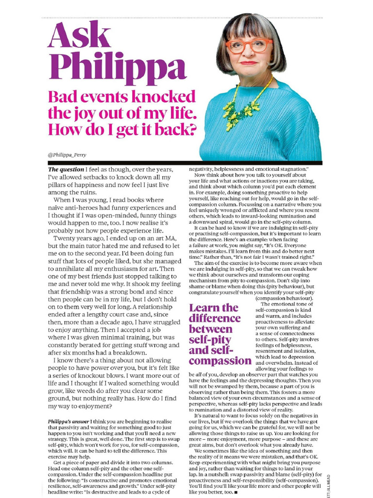 Bad Events Knocked The Joy Out of My Life | PDF