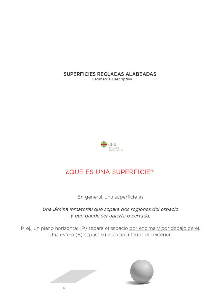 Superficies - REGLADAS ALABEADAS | PDF
