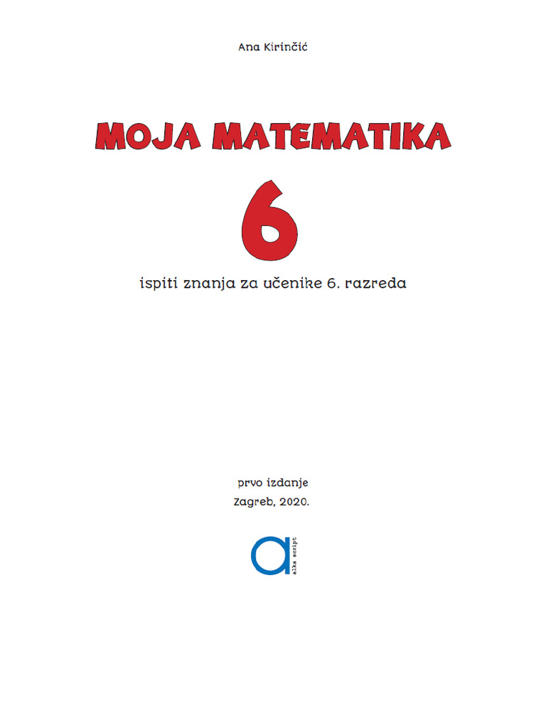 Matematika 6, Ispiti Znanja | PDF