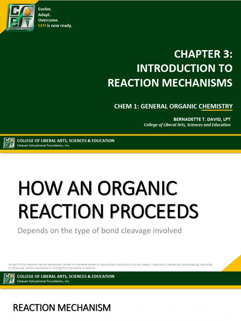 ORG_Chapter 3b REACTION MECHANISMS | PDF