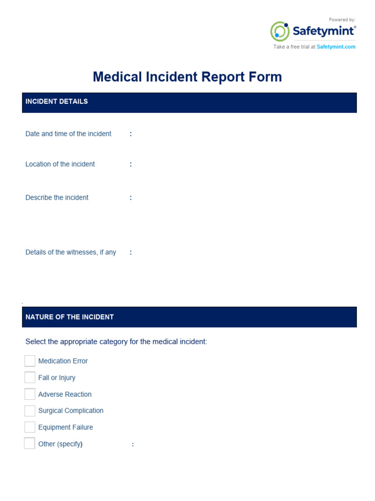 Medical-Incident-Report-Form | PDF