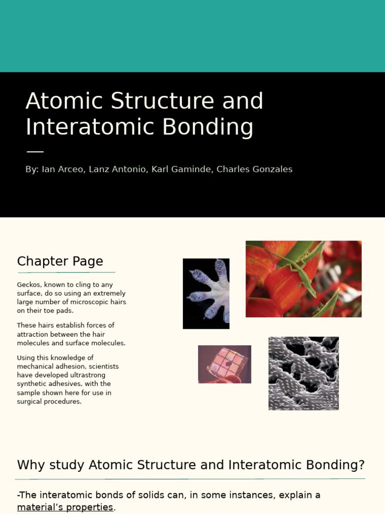 Atomic Structure And Interatomic Bonding Pdf