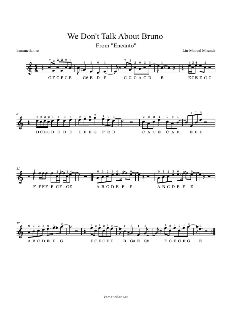 We Dont Talk About Bruno Violin Sheet Music | PDF
