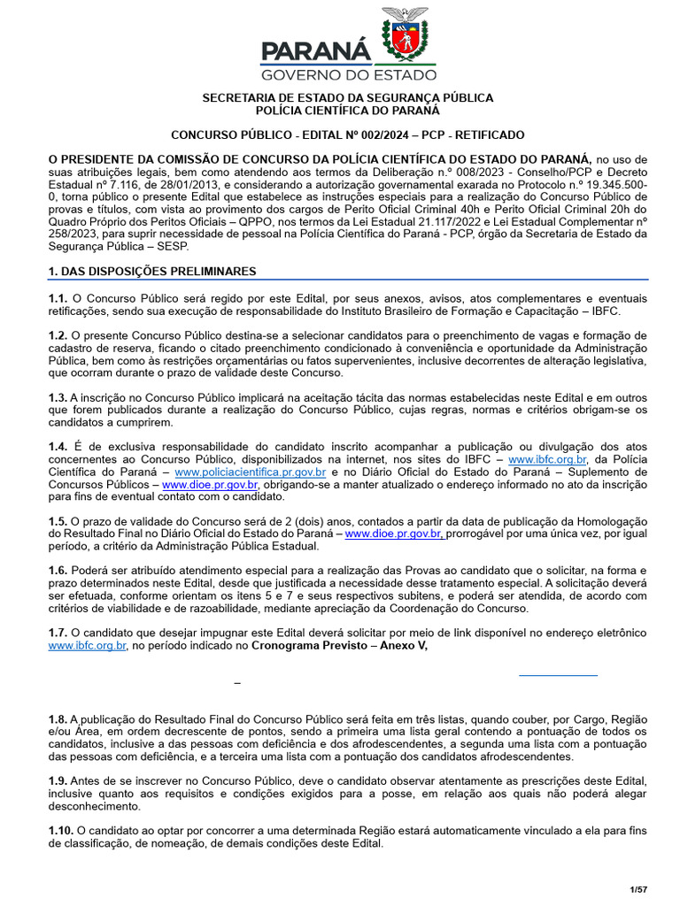 Edital Retificado | PDF