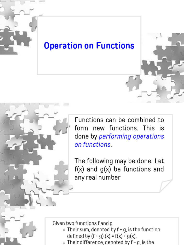 Operation on Functions | PDF