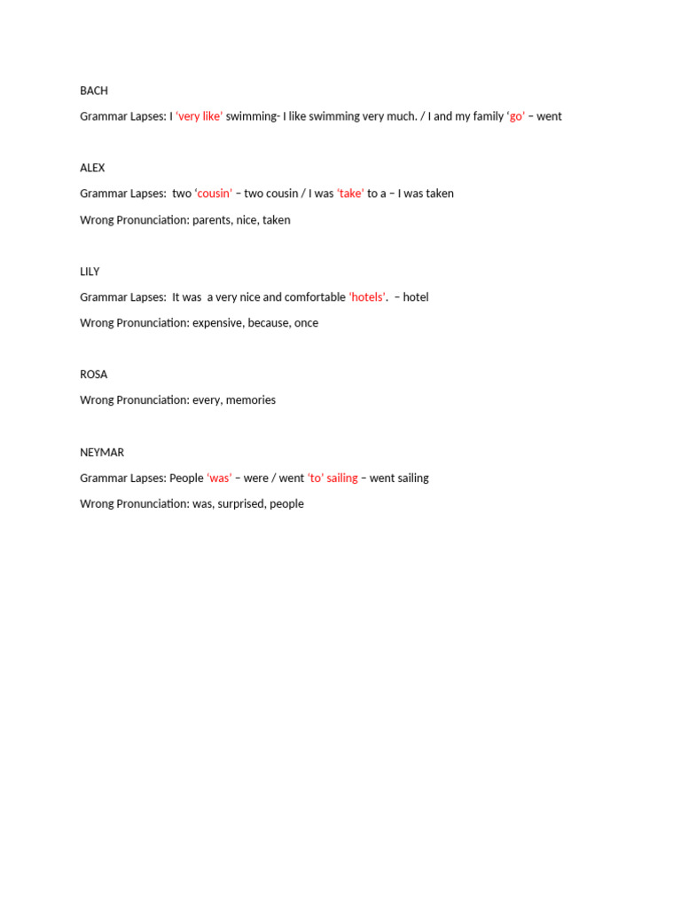 AS4 Speaking Comments | PDF