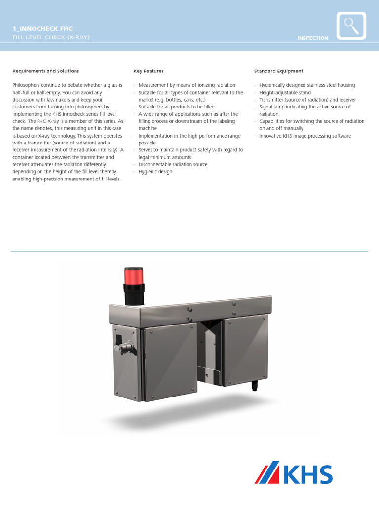 Innocheck FHC Fill Level Checker - X-Ray | PDF