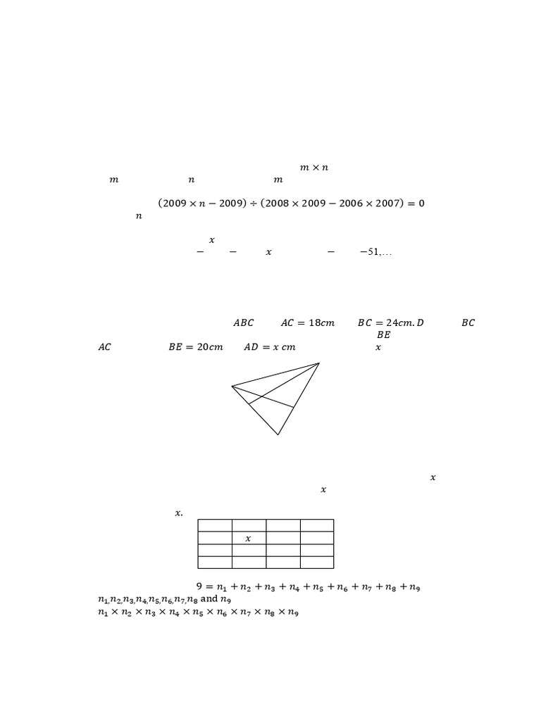 APMOPS (SMOPS) 2009 First Round With Answers | PDF | Area | Geometry