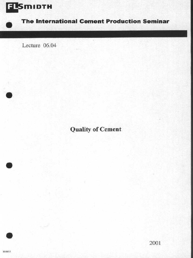 Quality of Cement | PDF