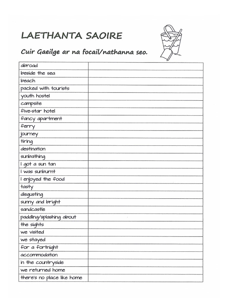 Laethanta Saoire Ceachtanna | PDF
