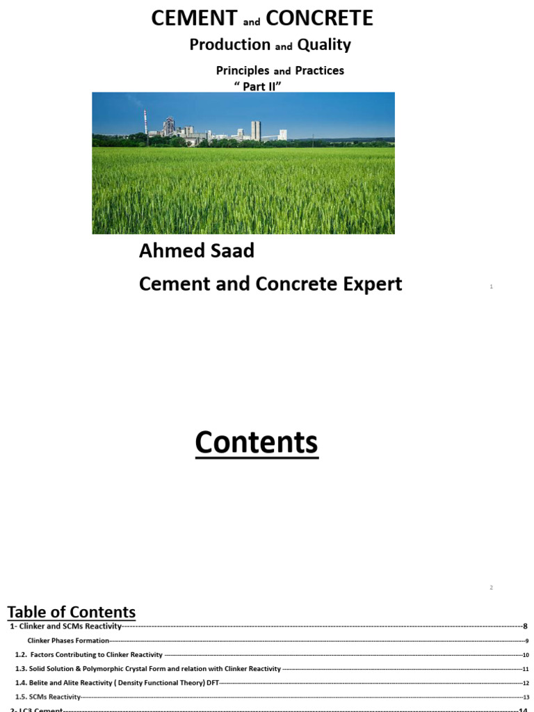 CEMENT and CONCRETE Part II | PDF
