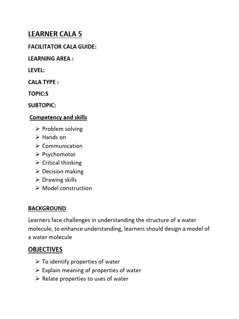 LEARNER CALA 5 Biology | PDF