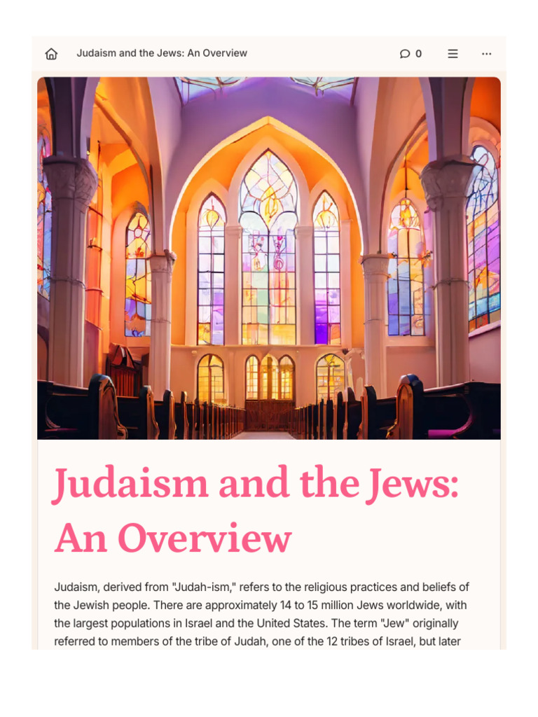 Judaism Report | PDF
