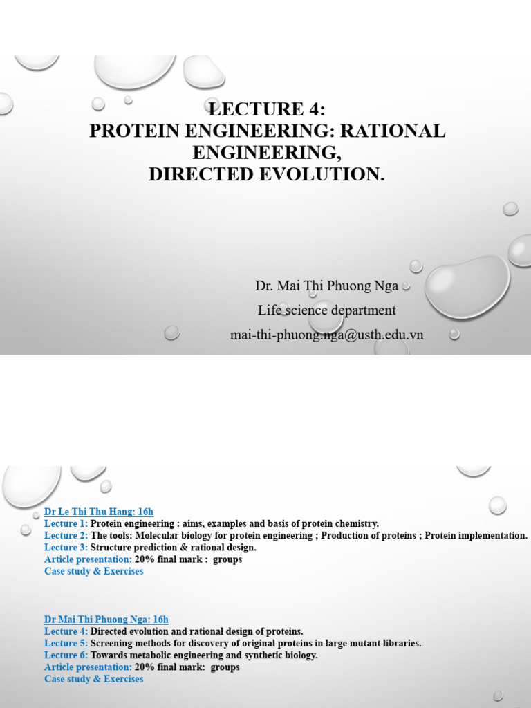 Lec 4 - Rational Engineering - Directed Evolution | PDF