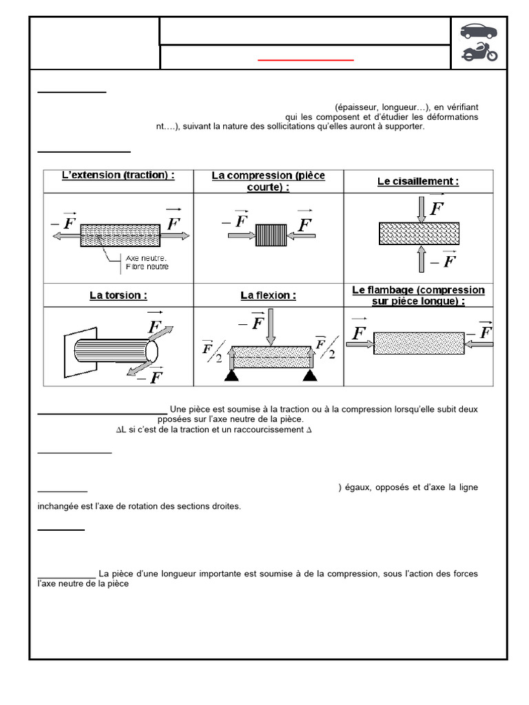 01 Cours RDM Intro | PDF