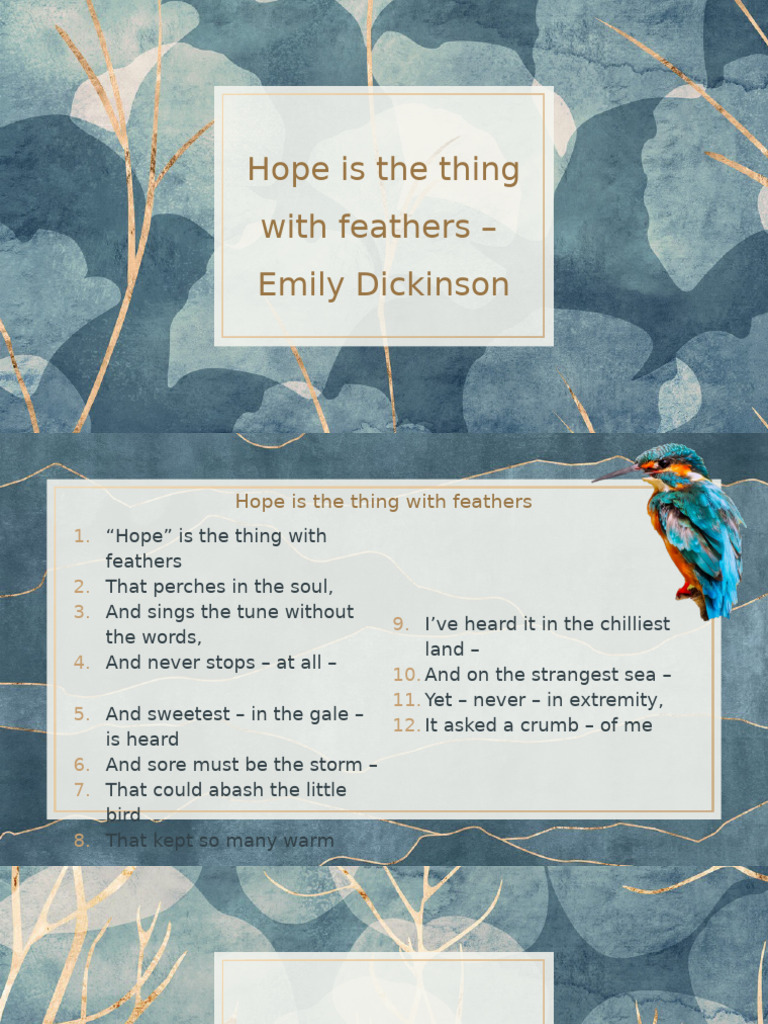 Hope Is The Thing With Feathers | PDF
