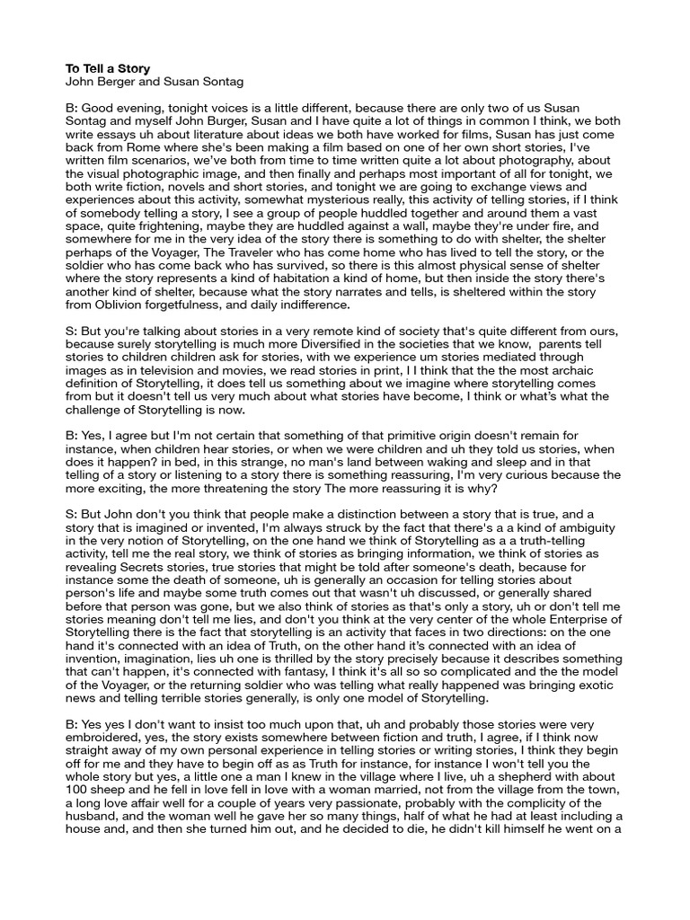 To Tell A Story | PDF