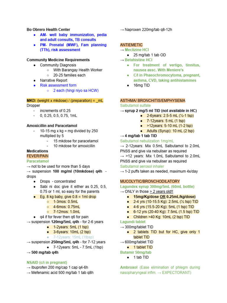 Bohc Medications | PDF
