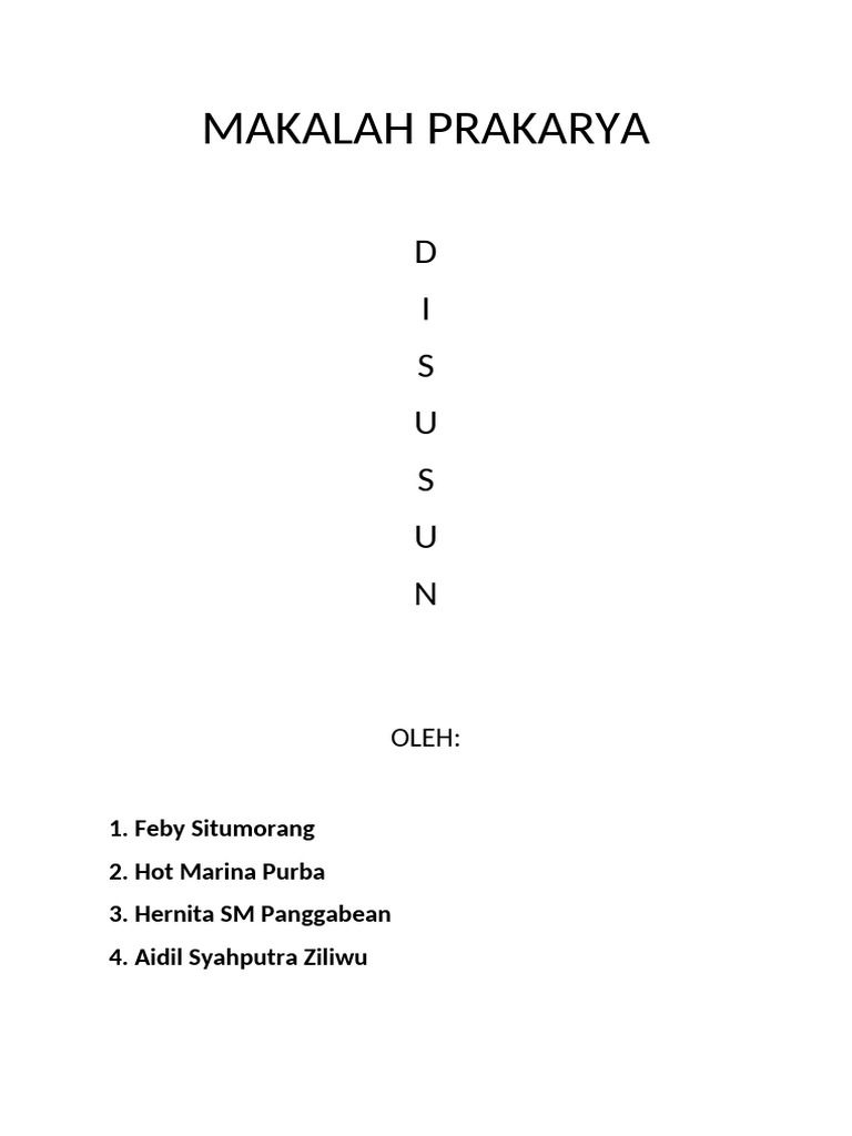 Makalah Prakarya | PDF